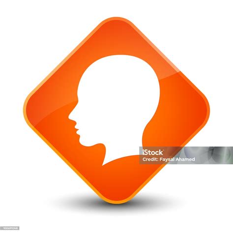 헤드 여성 얼굴 아이콘 우아한 오렌지 다이아몬드 단추 머리에 대한 스톡 벡터 아트 및 기타 이미지 머리 미국 사람 얼굴