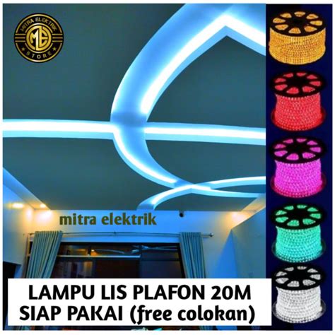 Jual Lampu Lis Plafon 20meter Siap Pakai Bonus Socket Lampu Hias Led