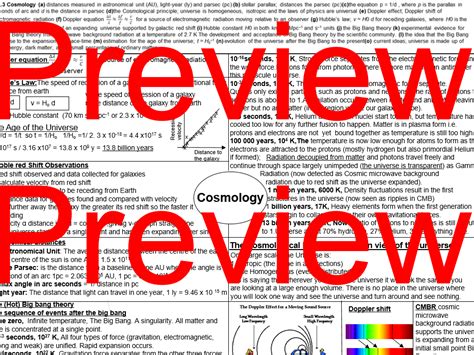 Ocr Physics A Level Module Cosmology Revision Slide Teaching Resources