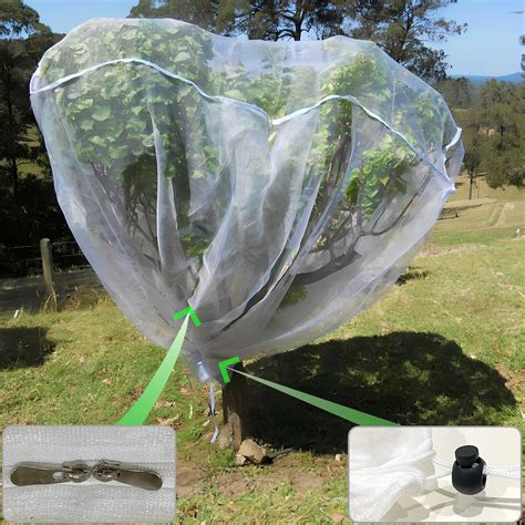 Keoholi Large 2 Packs Fruit Tree Netting Bags With Zipper