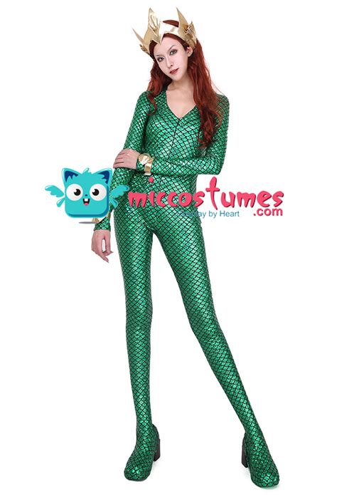 Mera Costume Aquaman Cosplay Top Quality Jumpsuit For Sale