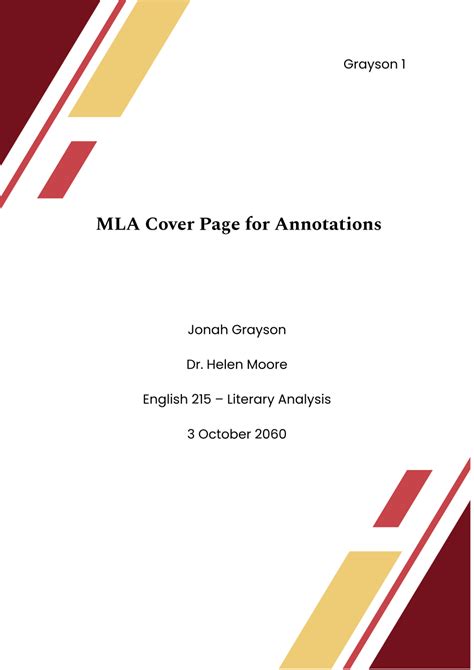 Free Mla Cover Page Templates To Edit Online