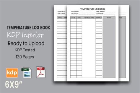 Temperature Log Book Kdp Interior Graphic By Interior Art · Creative