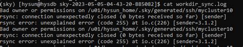 syncing workdir error failed to rsync up ~ sky workdir ensure