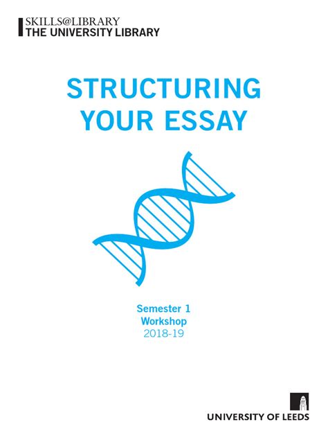Structuring Your Essay Booklet Pdf Essays Asthma