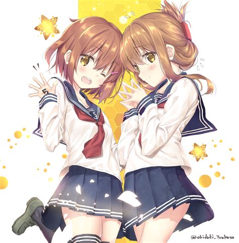 艦これ「艦これ5周年おめでとうand雷電艦これ5周年 電 雷 」あきずき＠hanekazeのイラスト