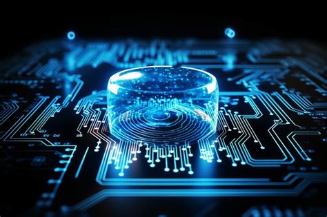 Premium Photo Enhancing Business Security Fingerprint Scanning Biometric Identification And