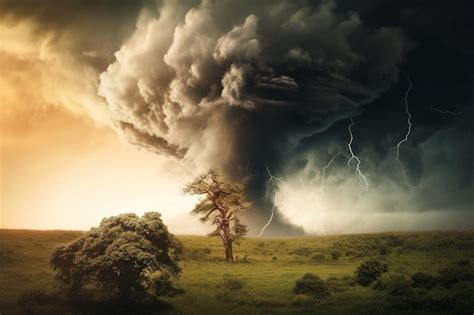 Premium Photo Tornado Natures Power In Full Display