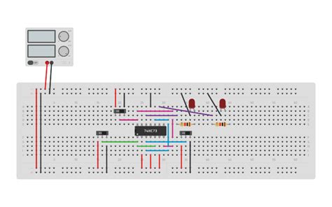 Circuit Design 2 Bit Jk Flip Flop Tinkercad