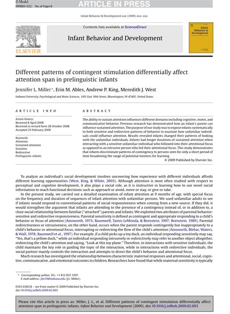 Pdf Different Patterns Of Contingent Stimulation Differentially