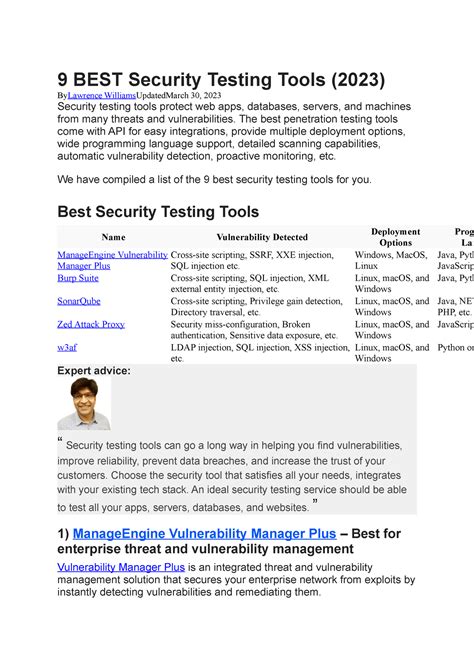 9 Best Security Testing Tools The Best Penetration Testing Tools Come
