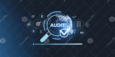 Audit Concept With Digital Icons And Checkbox Stock Image Image Of