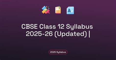 Cbse Class 12 Syllabus Pdf Download 2025 26 Cbse 360