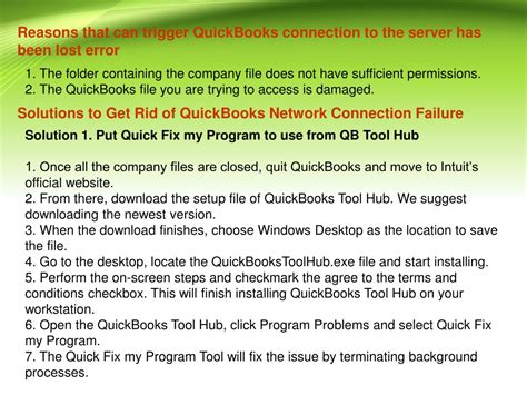 ppt quickbooks connection has been lost here s what to do about it powerpoint presentation
