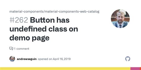 Button Has Undefined Class On Demo Page Issue Material Components Material Components