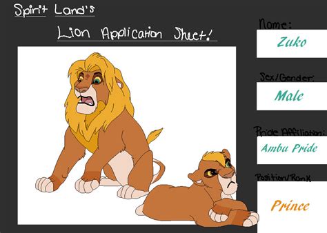 Zuko Application Sheet By Azerae On Deviantart