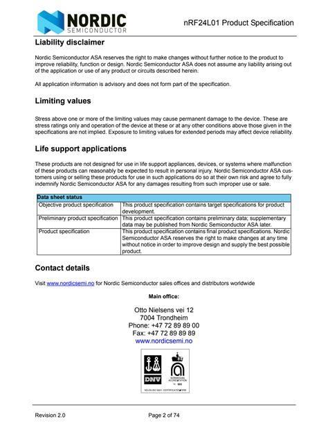 Solution Nrf L Product Specification V Studypool