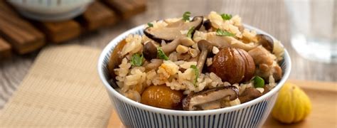 Premium Photo Delicious Japanese Chestnut And Chicken With Shimeji