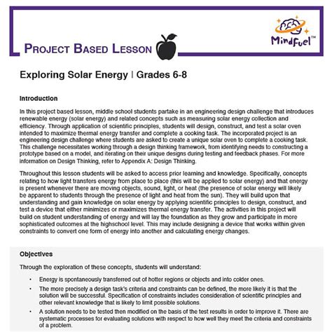 Exploring Solar Energy Mindfuel Stem Store