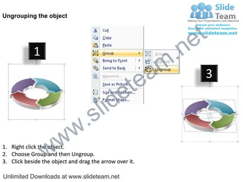 3d circular arrows 4 stages ppt slides diagrams templates ppt