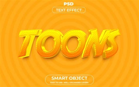 Yellow D Text Effect Free Photoshop Psd File