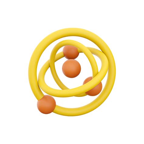 3d Render Atom Icon 3d Render Atom Icon On White Background 22280558 PNG