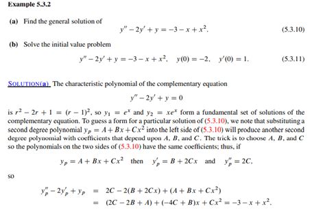 Solved In Exercises 1 6 Find A Particular Solution By The