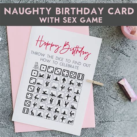 Sex Dice Sexy Birthday Card Printable Sex Game Etsy