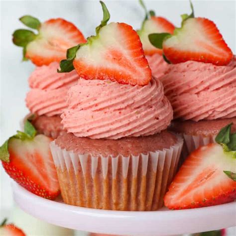 Strawberry Cupcakes With Strawberry Frosting Beyond Frosting