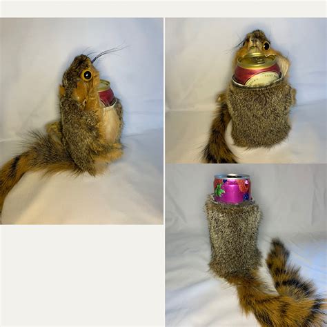 Squoozie Squirrel Koozie Scraggly Bush
