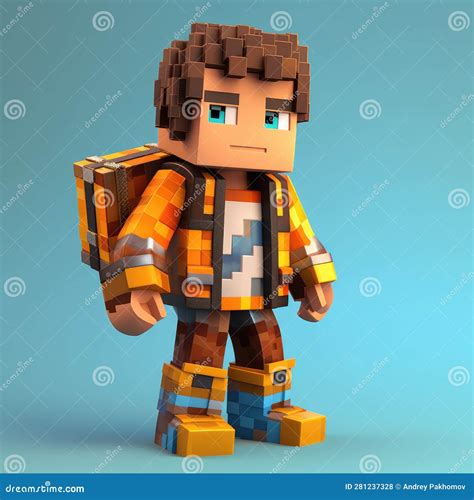 Pixelated Human Character Illustration In Pixel Art Style Computer