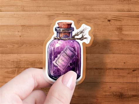 Vintage Potion Bottle Sticker Watercolor Magical Elixir Decal Fantasy