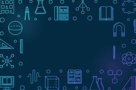 Stem Learning Blue Creative Horizontal Frame Vector Illustration Stock Illustration Download