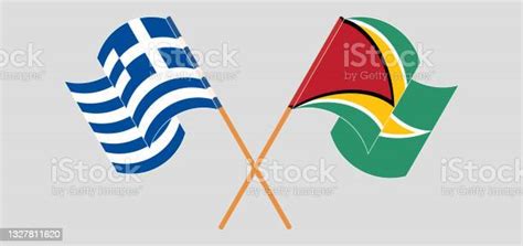 ギリシャとガイアナの旗を振って渡る アテネのベクターアート素材や画像を多数ご用意 アテネ イラストレーション ガイアナ Istock