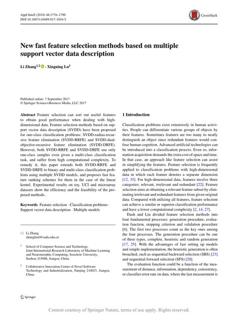 new fast feature selection methods based on multiple support vector