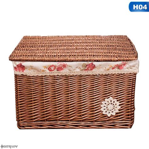 Rotan Opslag Mand Retro Hand Geweven Rieten Opslag Vicedeal