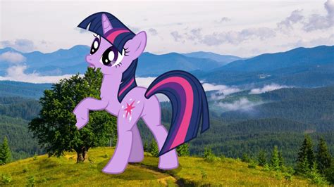 Giant Twilight Sparkle Standing By The Big Tree By Owenstevendallimore