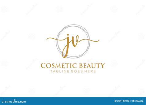 Initial JV Feminine Logo Beauty Monogram And Elegant Logo Design