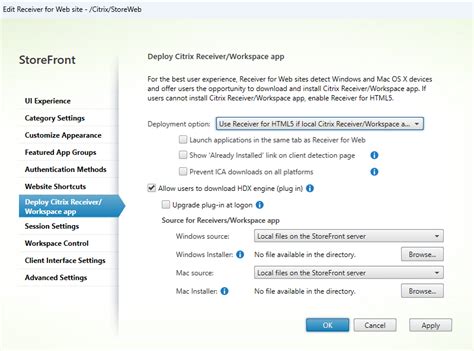citrix workspace app deployment storefront 2402