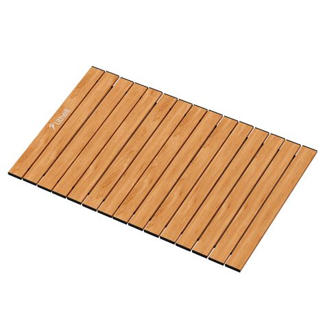 Litheli Walnut Wood Egg Roll Foldable Camping Table For Outdoor Campin
