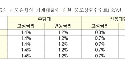 가계부채를 줄여라6대 은행 12월 가계대출 중도상환수수료 면제