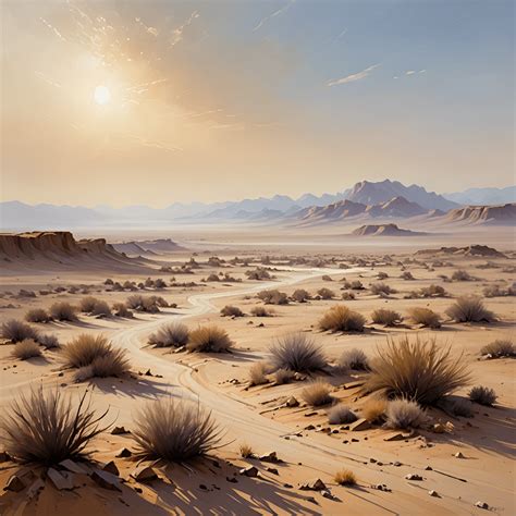 Sunset Over Desert Landscape Free Download Ai Scribbles