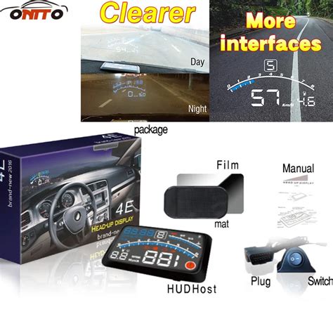 Hot E Car Hud Auto HUD Head Up Display Windscreen Projector OBD