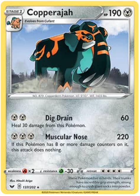 Copperajah Sword And Shield 137 Pokemon Card