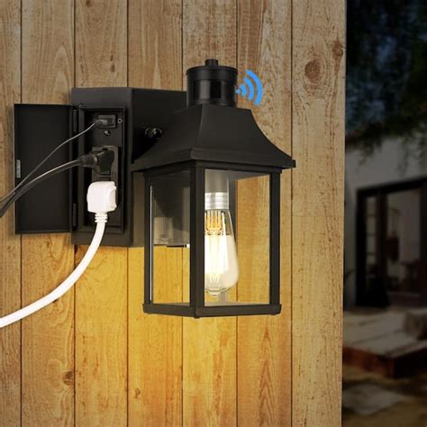 black dusk to dawn motion sensor outdoor light shelly lighting