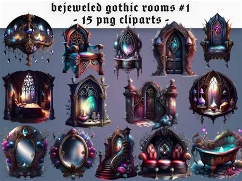 Bejeweled Gothic Fashion 3 Sublimation Graphic By EdeniaArtStudio
