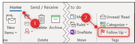 How To Use Follow Up Option In Outlook Daves Computer Tips