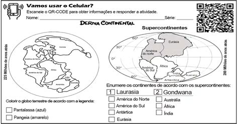 Atividade Deriva Continental QR Code NerdProfessor 16200 The Best