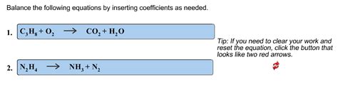 Solved Balance The Following Equations By Inserting Chegg