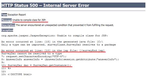Unable To Compile Class For Jsp
